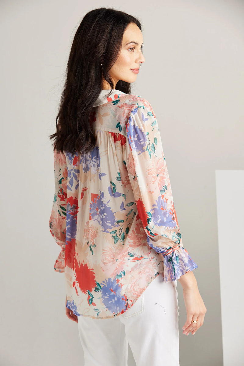 Luca Shirt, Peach Print – Serendipity Designer Outlet