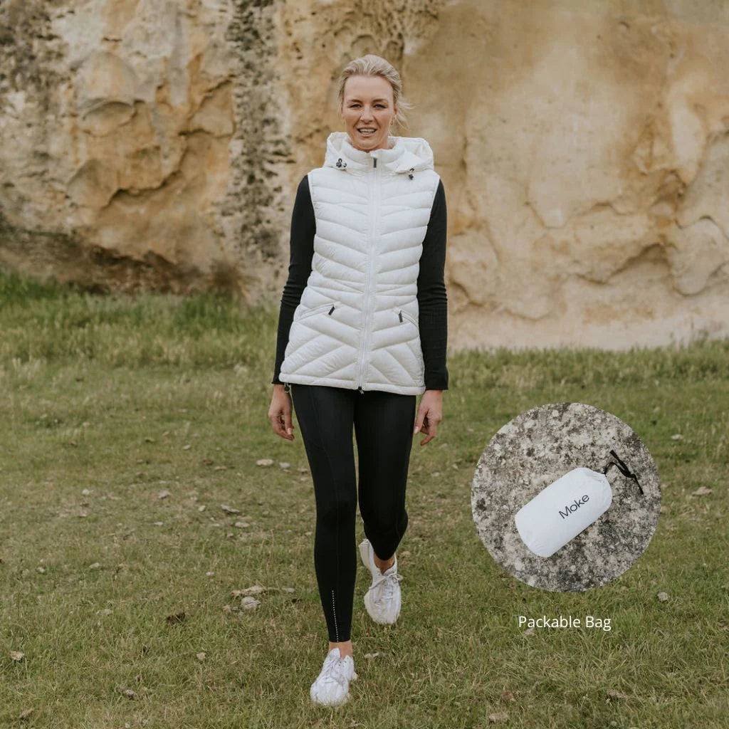Moké Mary Claire - Cream 90/10 Packable Down Vest – Serendipity ...