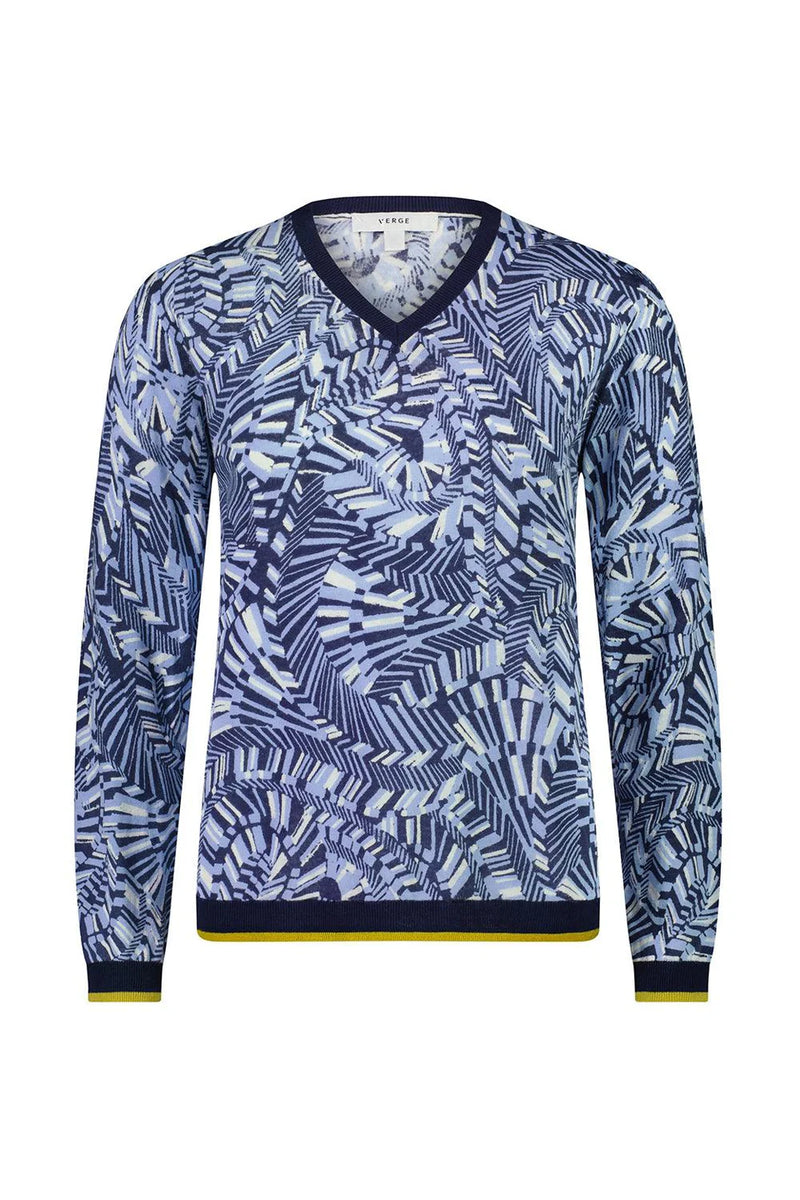 Verge Maze Sweater - Blue Velvet – Serendipity Designer Outlet